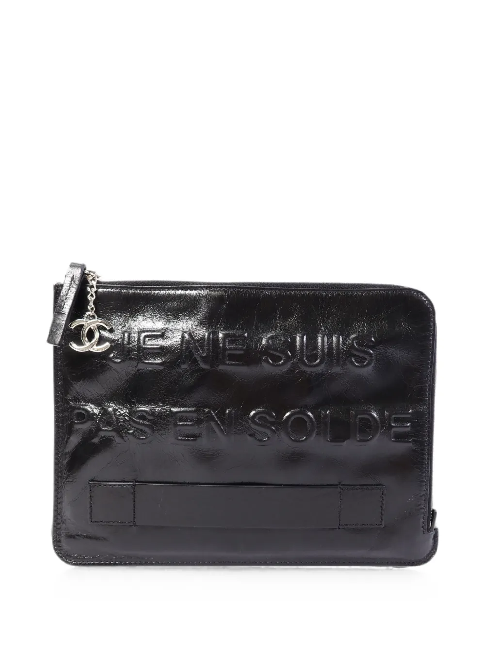 CHANEL Pre-Owned Je Ne Suis Pas En Solde Clutch Bag | ブラック | FARFETCH JP