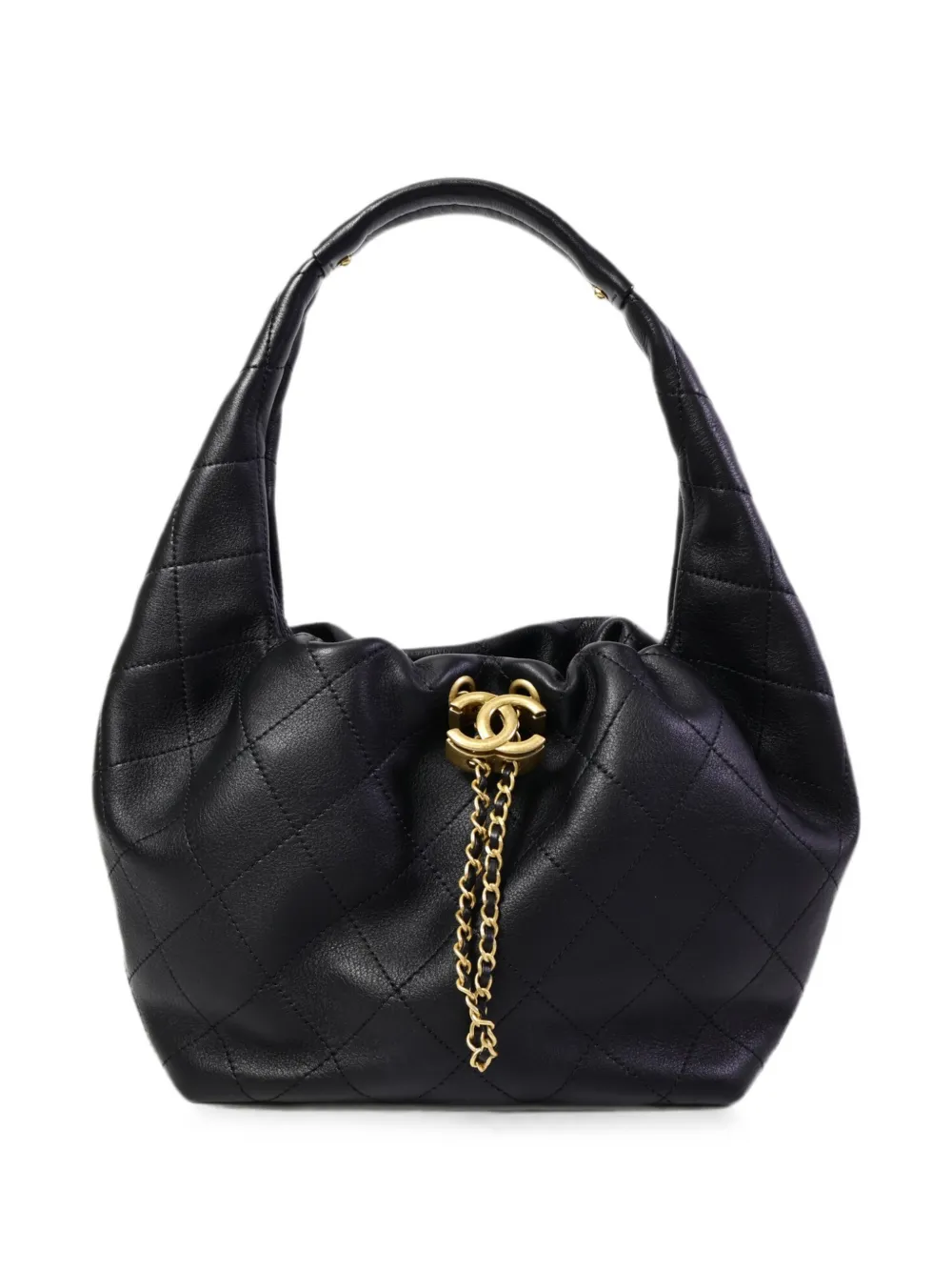 CHANEL Pre-Owned diamond-quilting CC-logo Shoulder Bag | ブラック | FARFETCH JP