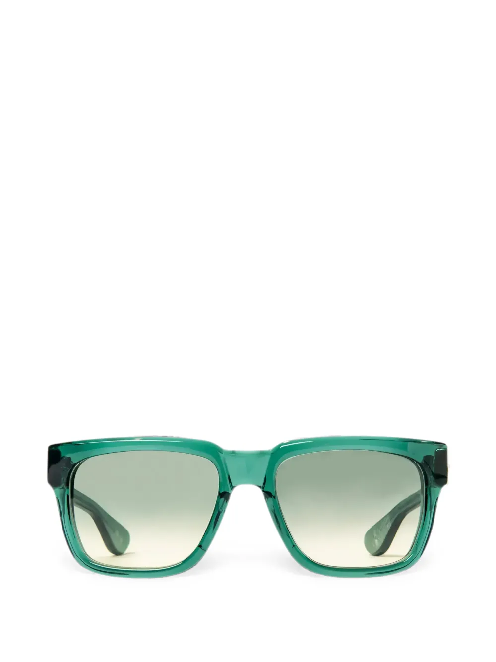Chrome Hearts Box Officer square-frame Sunglasses | Green | FARFETCH