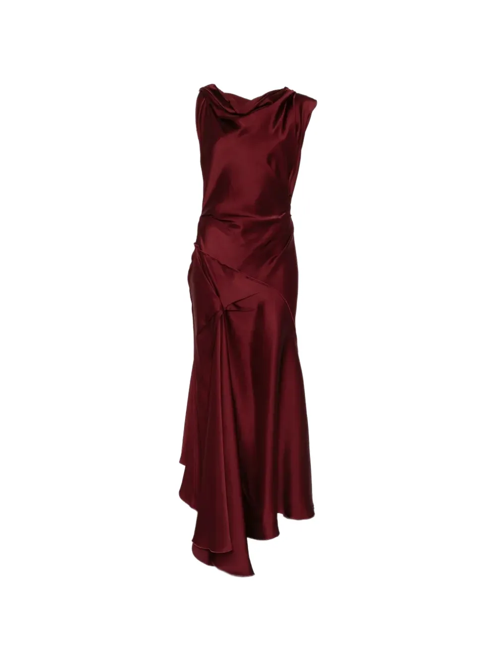 Victoria Beckham Posy Draped Asymmetric Gown | Rojo | FARFETCH MX