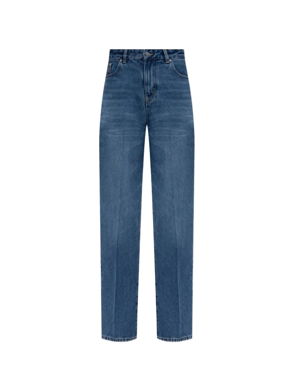 Victoria Beckham pressed-crease straight-leg Jeans | Blue | FARFETCH