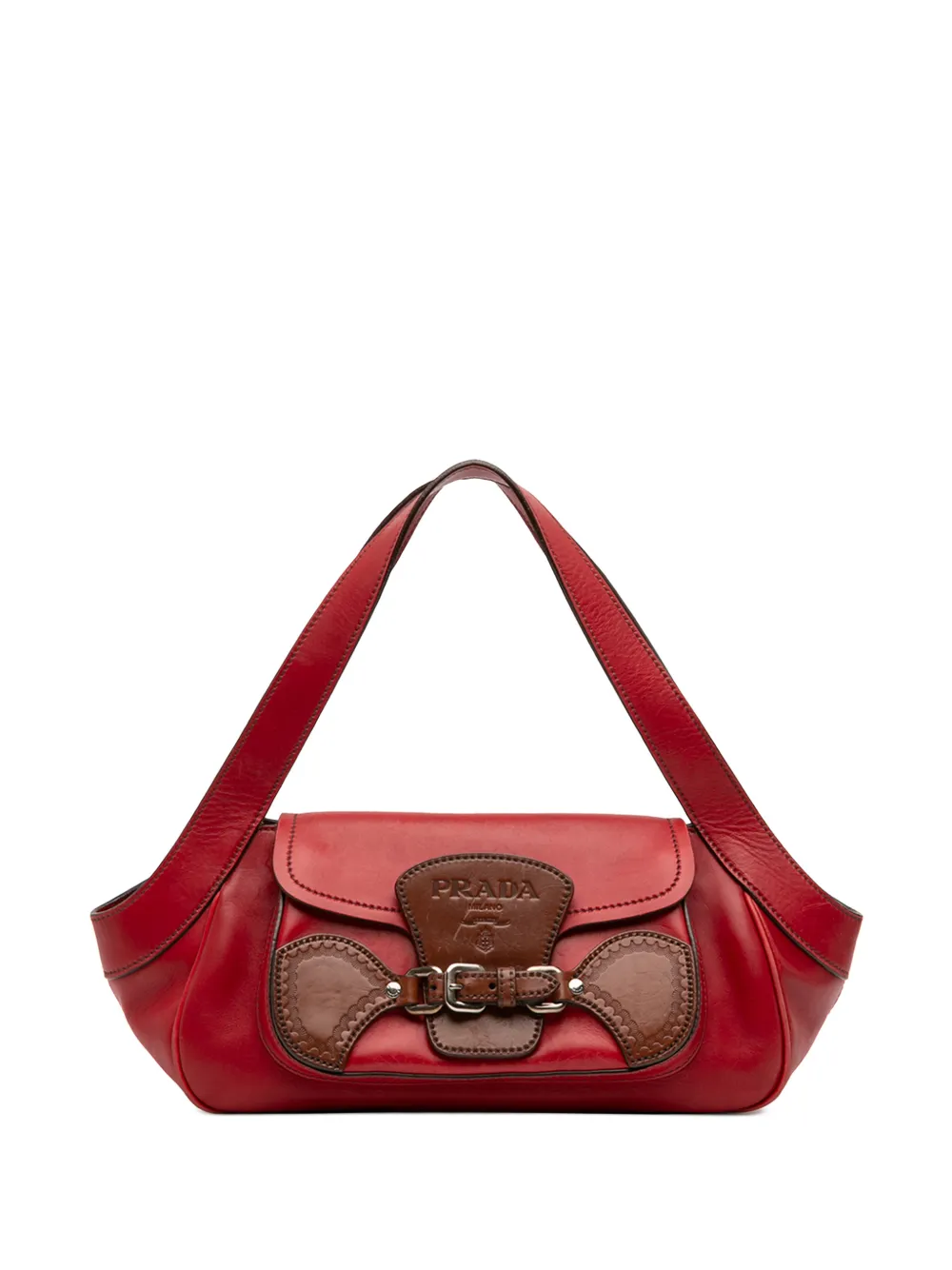Prada Pre-Owned 2000-2013 Vitello Cuoio Shoulder Bag | レッド | FARFETCH JP