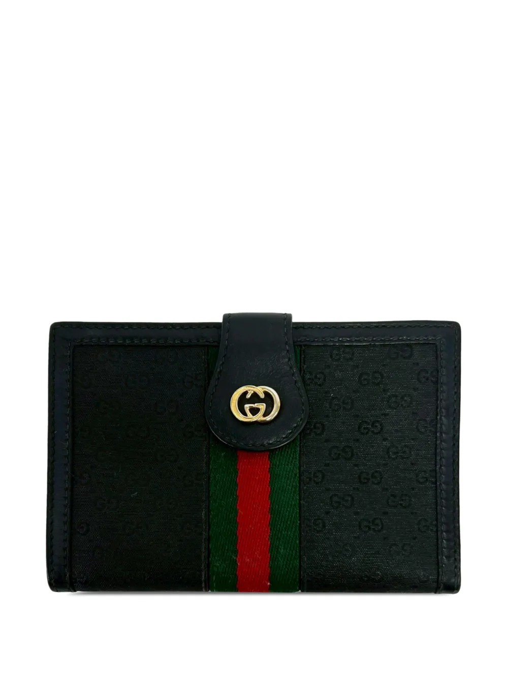 Gucci Pre-Owned 20th Century マイクロ GGスプリーム バイフォールド ウォレット スモール 財布 | ブラック ...