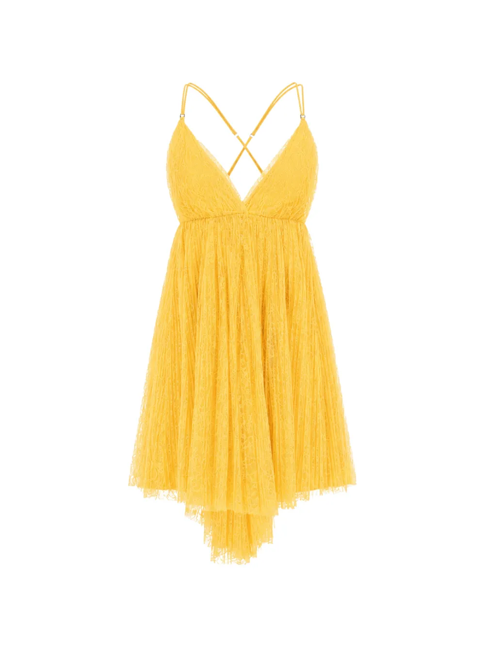 Elisabetta Franchi lace-overlay handkerchief-hem Asymmetric Dress ...