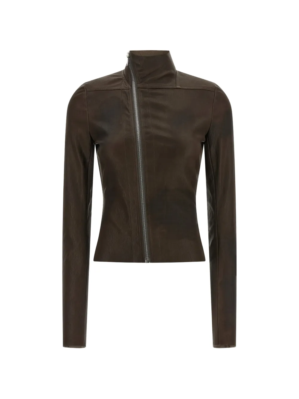 Rick Owens Tower Gary JKT asymmetrical-zip Jacket | Marrón | FARFETCH MX