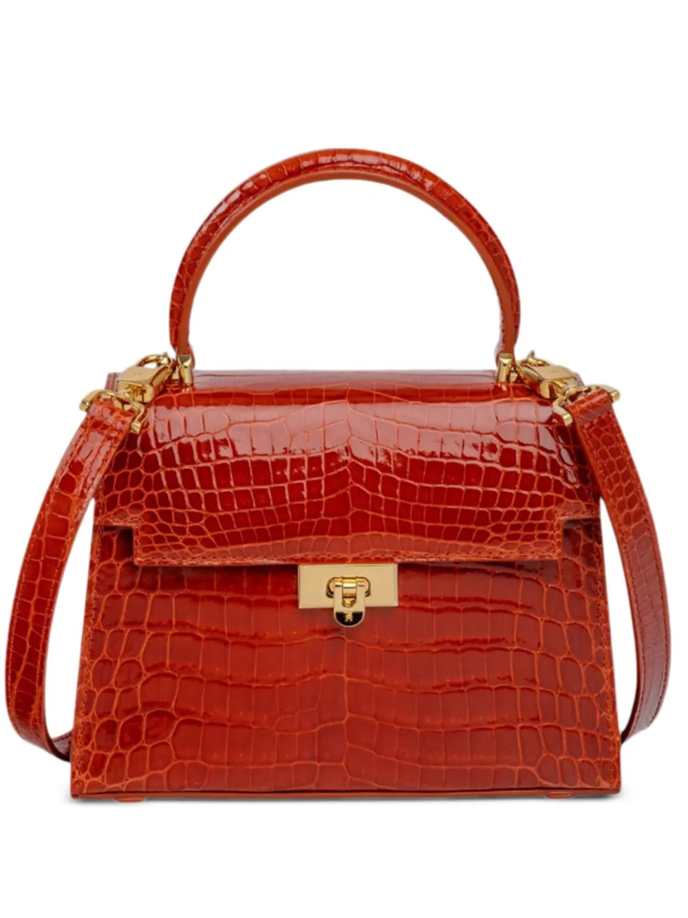 KWANPEN crocodile-effect top-handle Tote Bag | Red | FARFETCH