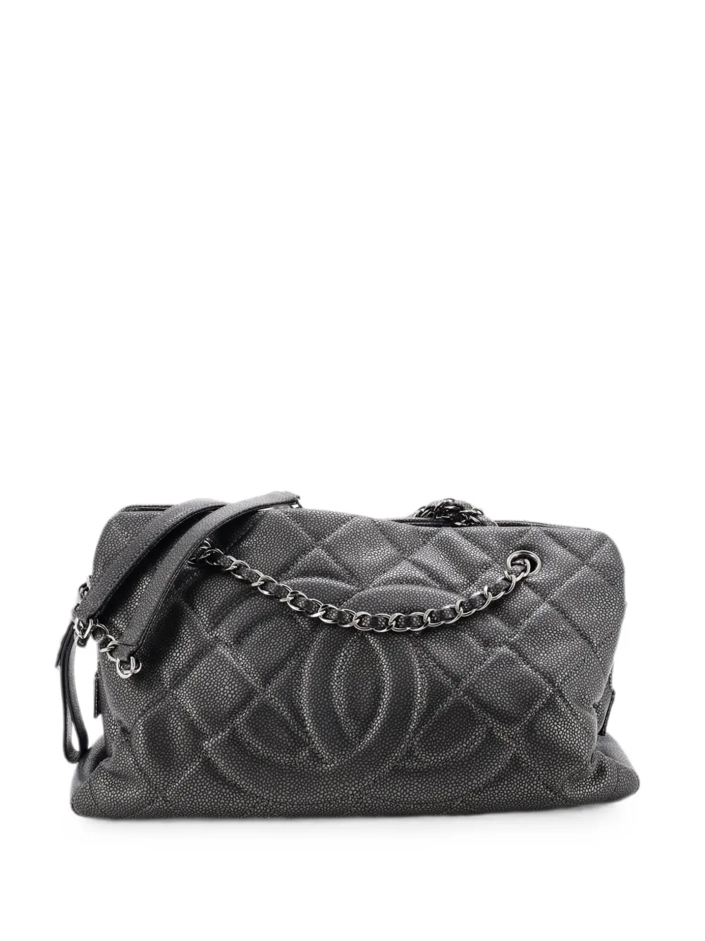 CHANEL Pre-Owned Timeless CC Shopping Tote Quilted Caviar Medium ...