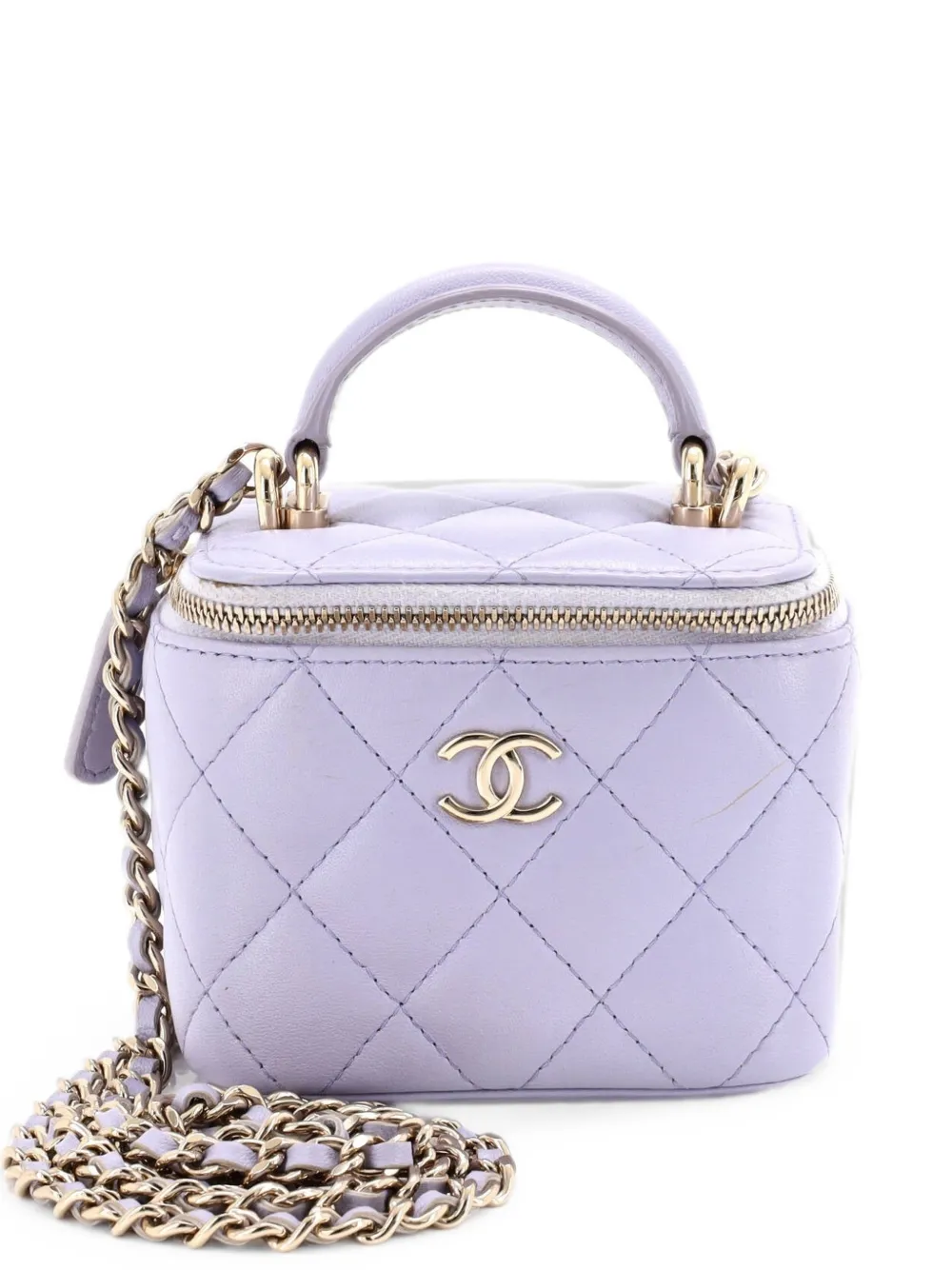 CHANEL Pre-Owned Bandolera Classic Top Handle Vanity Case Mini De Piel ...