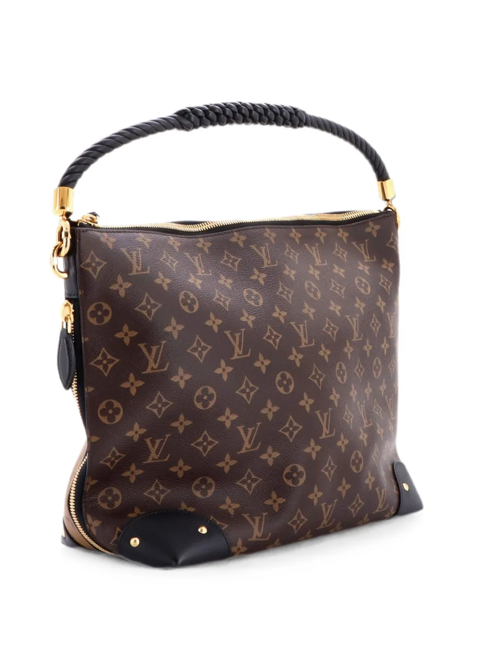 Louis Vuitton Pre-Owned Triangle Softy Bag Reverse Monogram Canvas Hobo ...