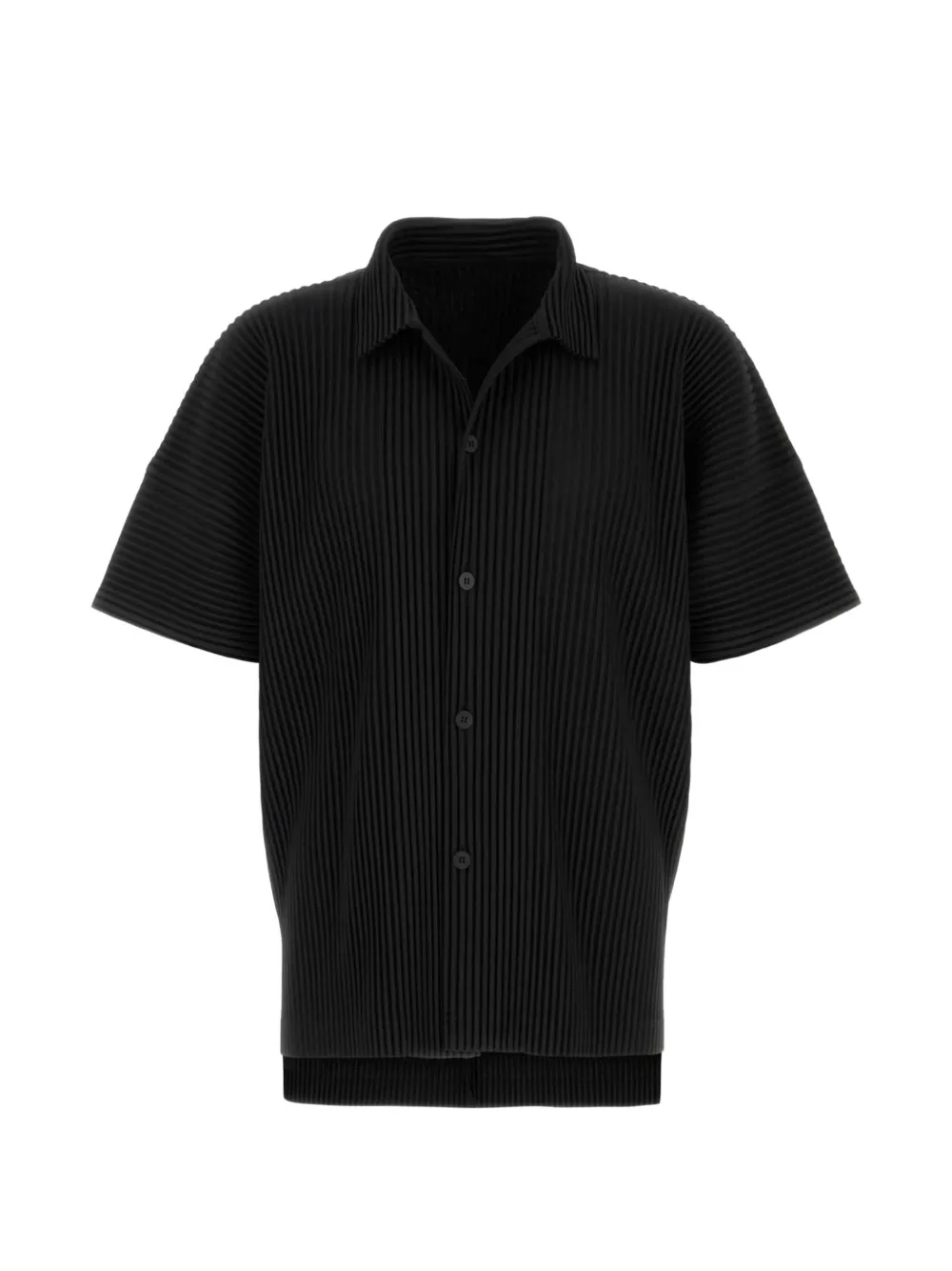 Homme Plissé Issey Miyake Black Polyester Shirt | Black | FARFETCH CA