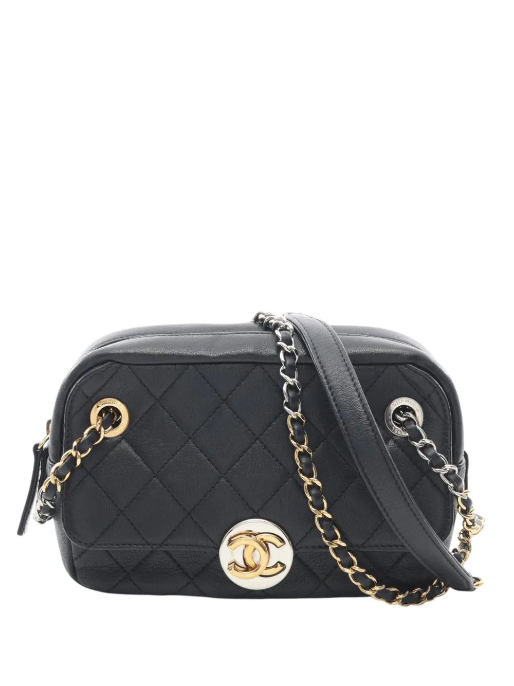 CHANEL Pre-Owned 2019 CC Quilted Lambskin Camera Bag Shoulder Bag ...