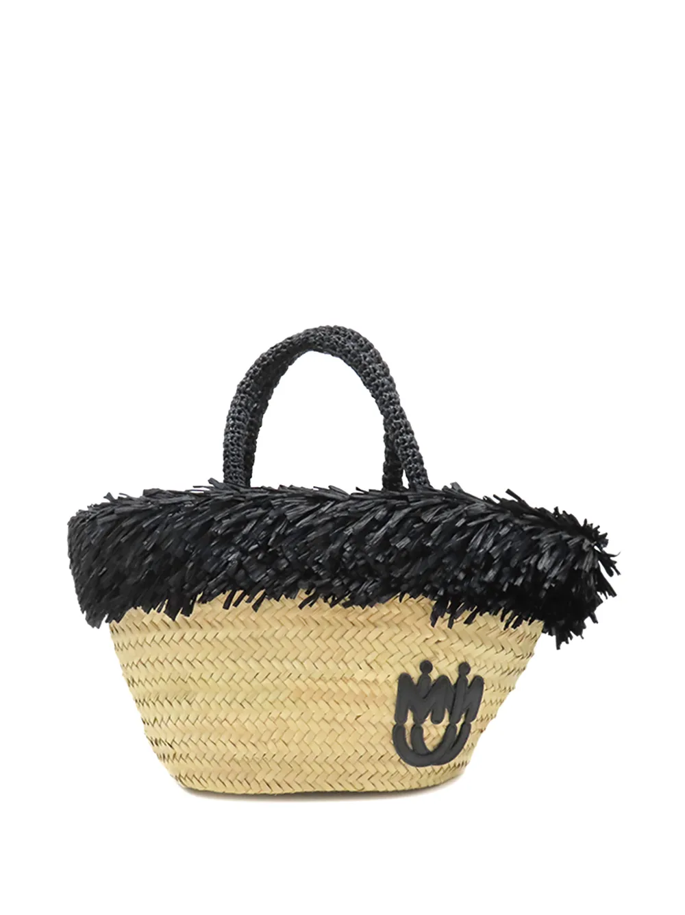 Miu Miu Pre-Owned 2020-2026 Raffia Basket Tote Bag | Black | FARFETCH