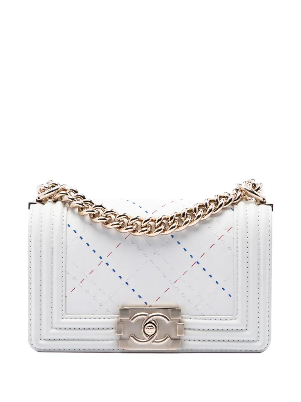 CHANEL Pre-Owned 2018-2019 Small Quilted Lambskin Cruise Line Boy Flap ...