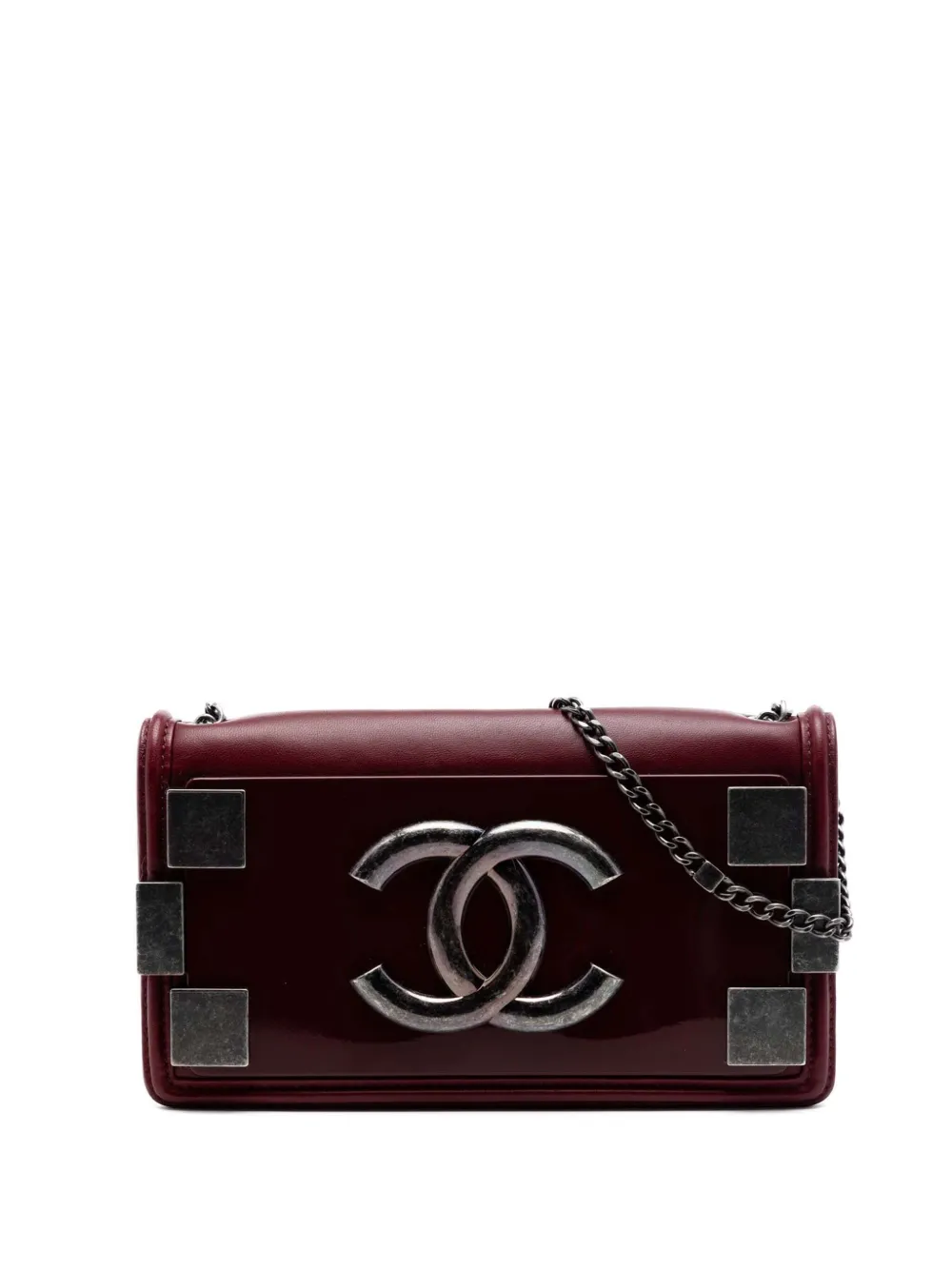 CHANEL Pre-Owned 2013-2014 Lambskin And Acrylic Boy Brick Horizontal ...