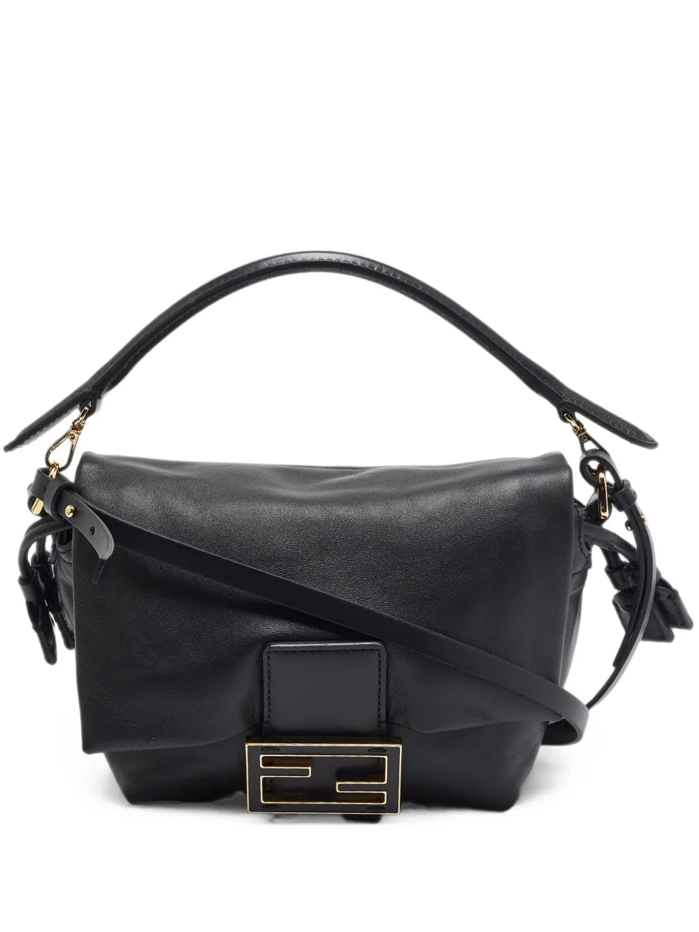 Fendi Pre-Owned 2026 Small Mamma Baguette Leather Tote Bag | Black ...
