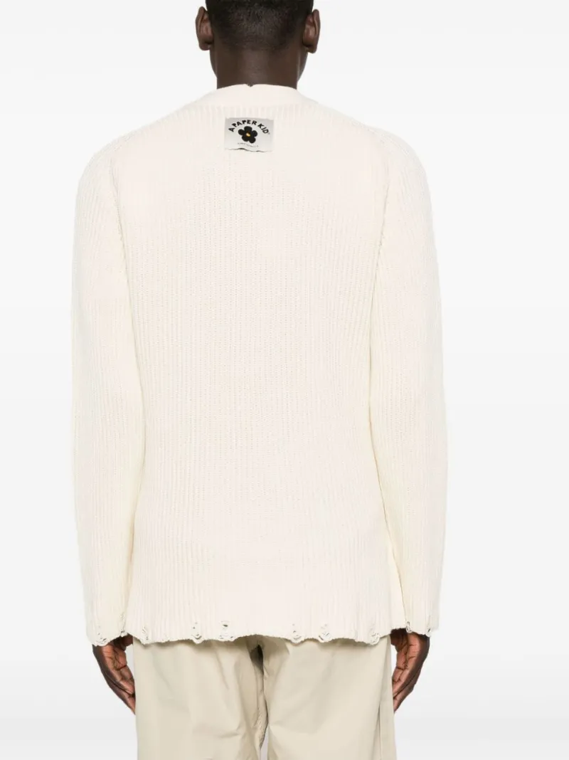 A Paper Kid distressed cotton cardigan | Eraldo.com US