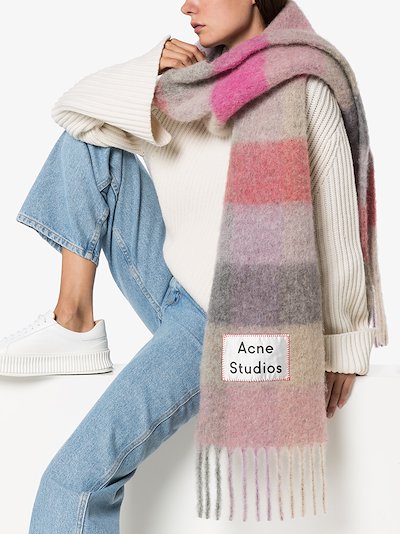Acne Studios multicoloured Valley check scarf | Browns