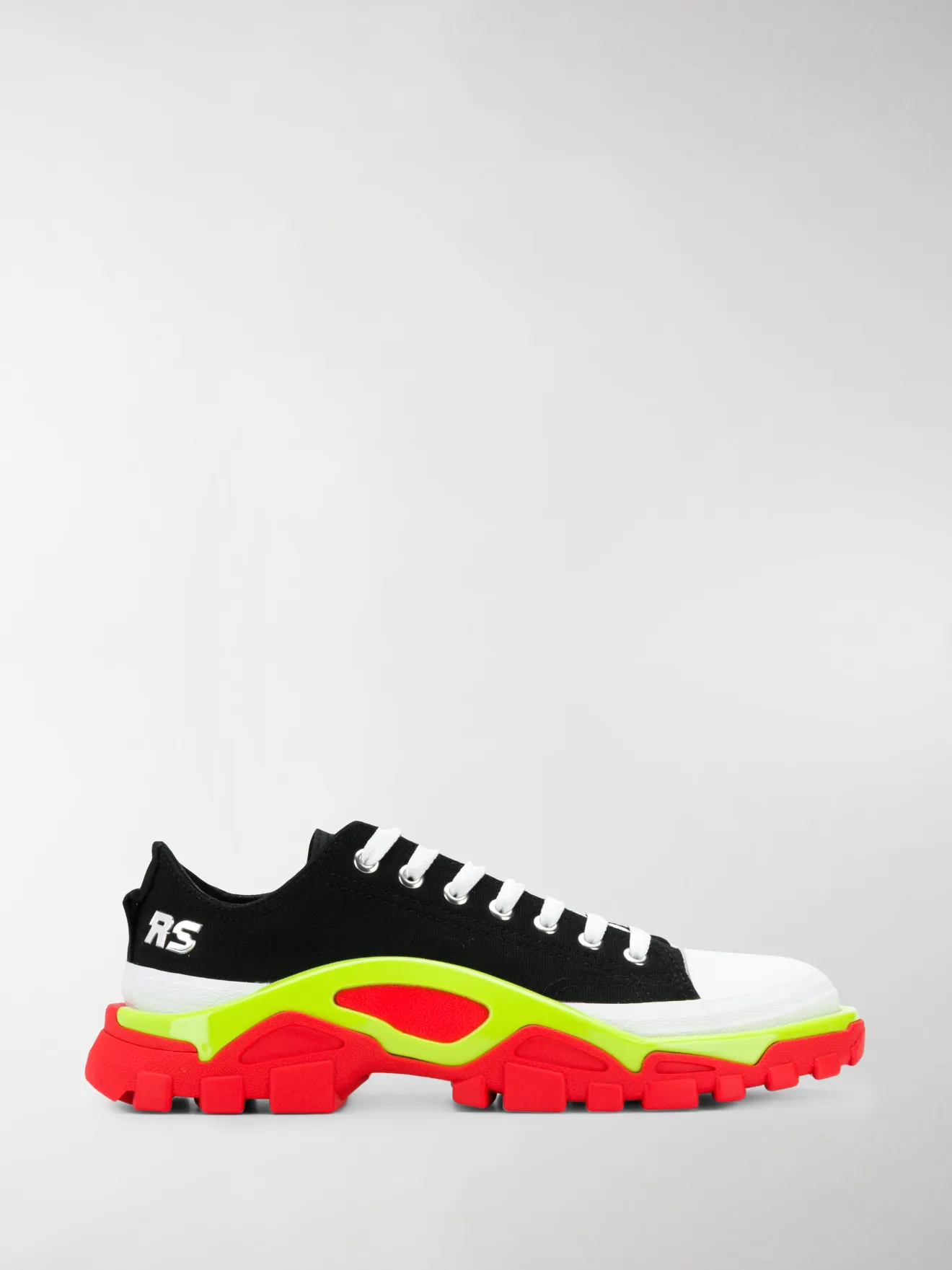 adidas x Raf Simons Detroit Runner contrast sole low-top cotton ...