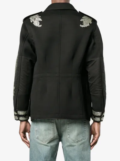 Alexander McQueen sequin embroidered military jacket | Browns