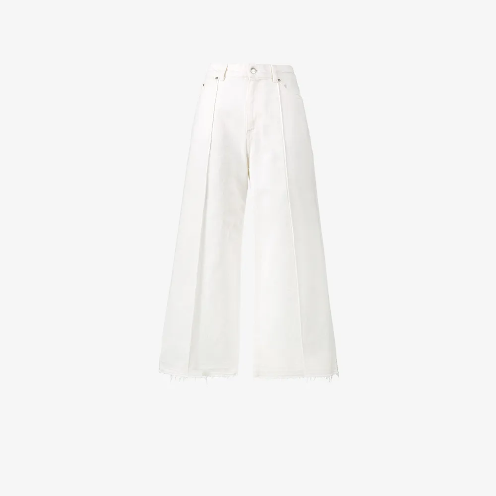 Alexander McQueen White high waisted culotte jeans | Browns