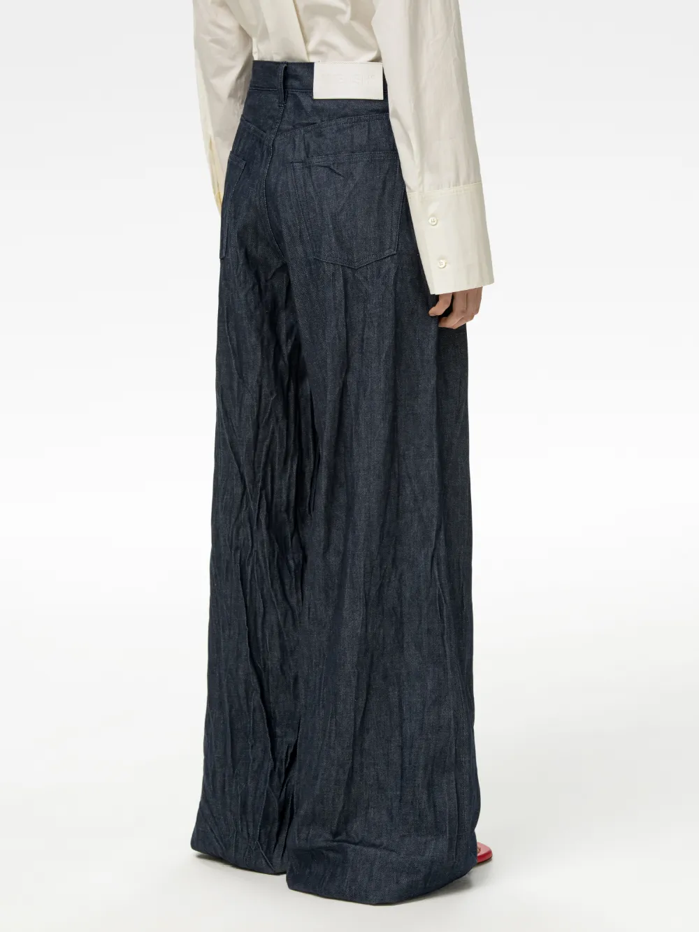 LADIES WRINKLED DENIM PANTS | AMBUSH® Official