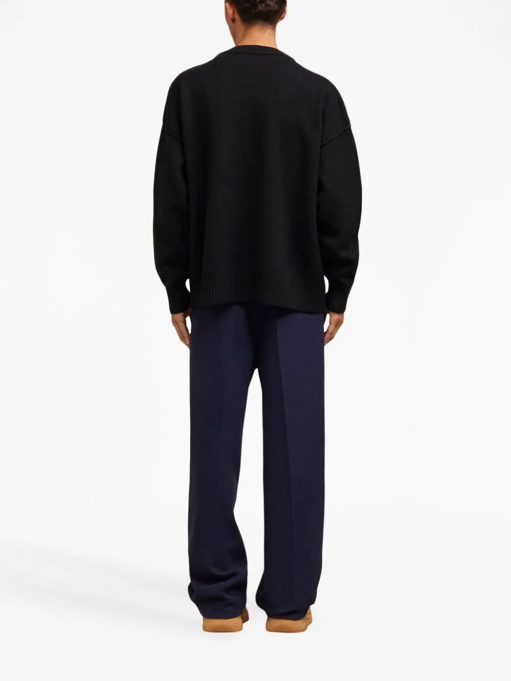 AMI Paris intarsia-logo wool cardigan | Eraldo.com JP