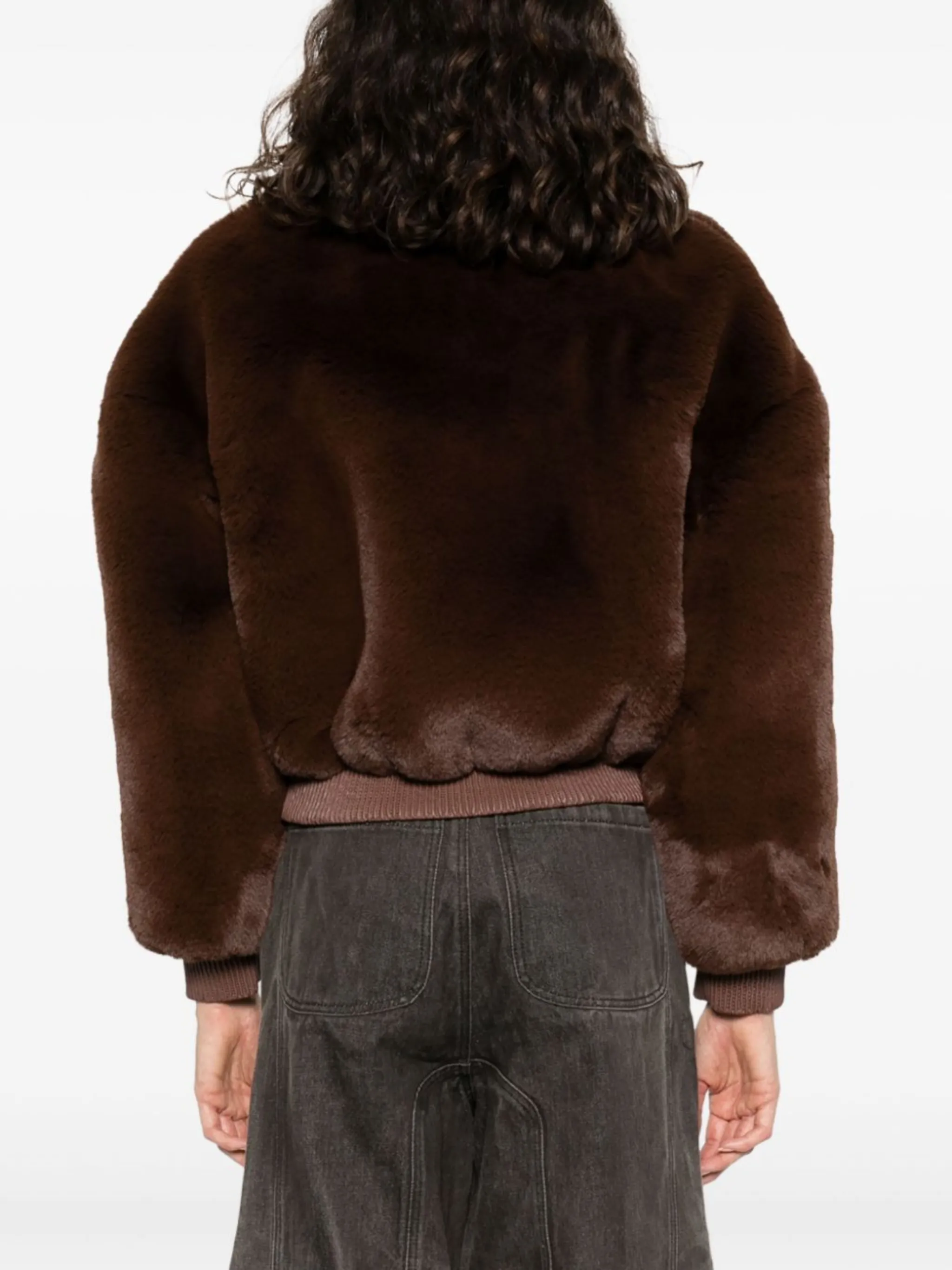 AMIRI high-neck faux-fur jacket | Eraldo.com US
