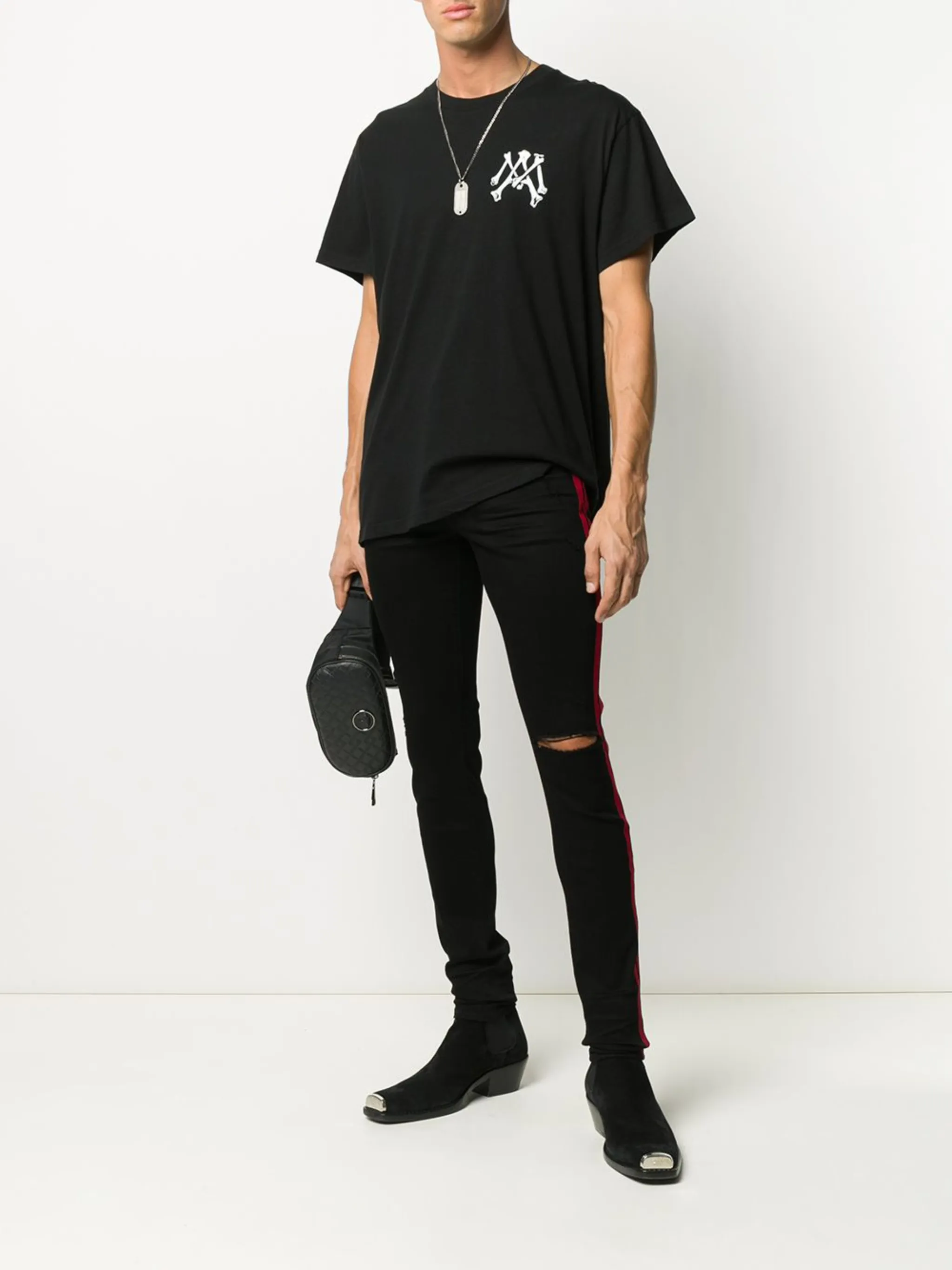 AMIRI stripe-side skinny jeans | Eraldo.com US AMIRI stripe-side skinny jeans | Eraldo.com US