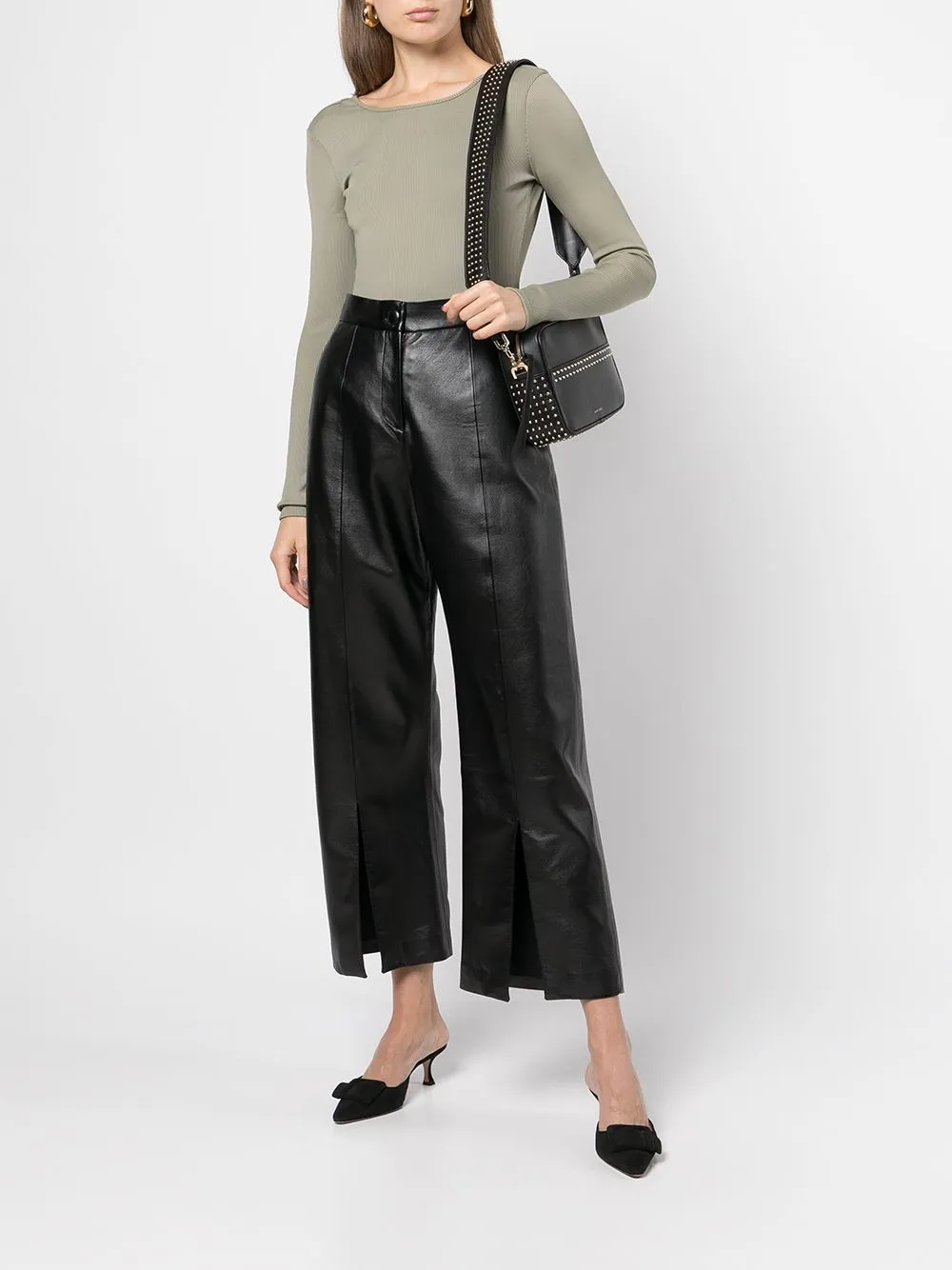 ANINE BING Alice stud-embellished crossbody bag | Eraldo.com US