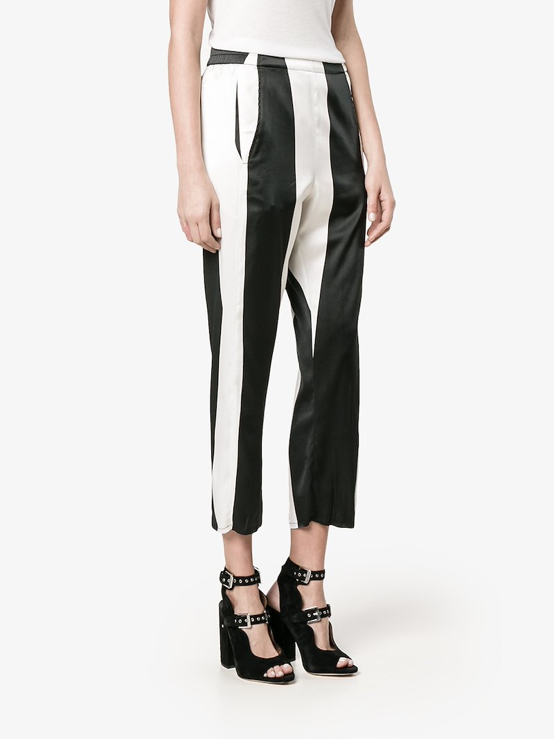 Ann Demeulemeester stripe cropped trousers | Browns