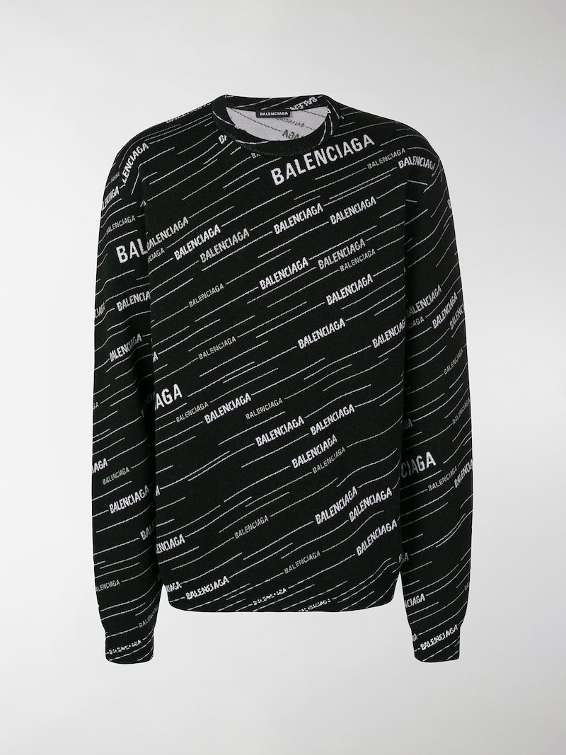 Balenciaga Maglione con scollo a V di colore nero | MODES Balenciaga Maglione con scollo a V di colore nero | MODES