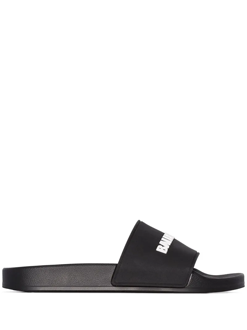 Sandali slides con logo goffrato | Balenciaga | Eraldo.com IT