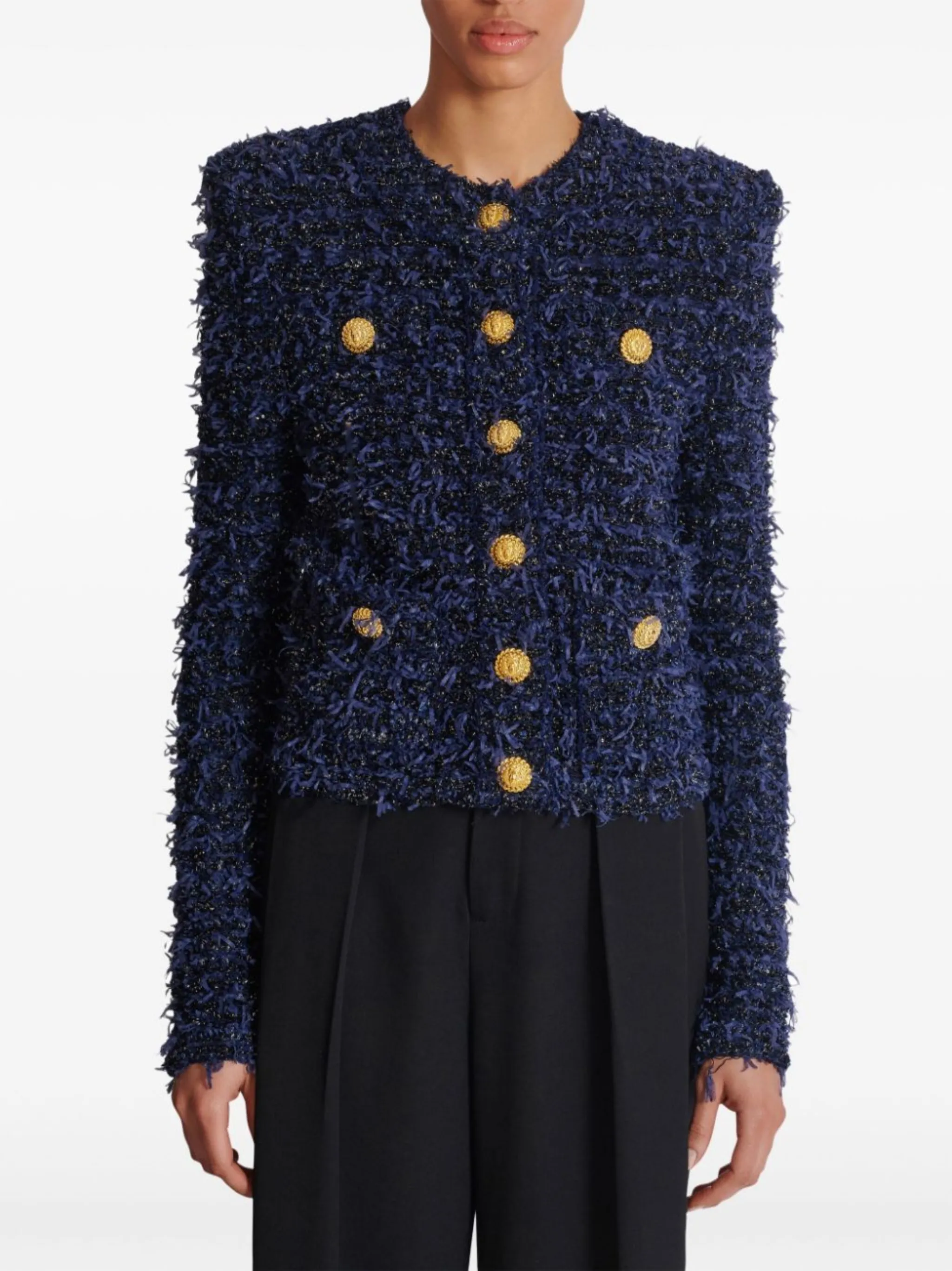Balmain buttoned tweed jacket | Eraldo.com US
