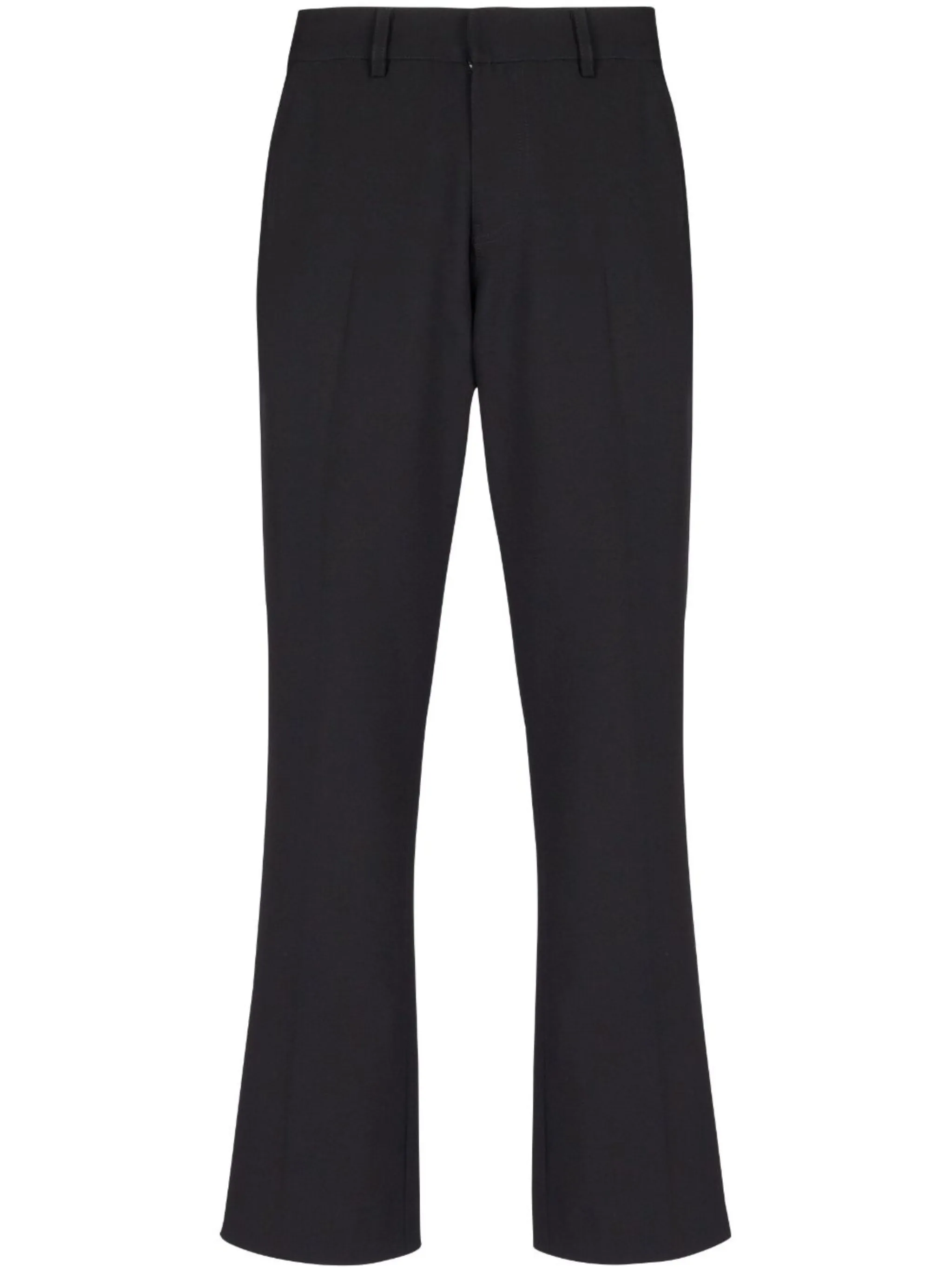 Balmain crepe-textured flared cropped trousers | Eraldo.com US
