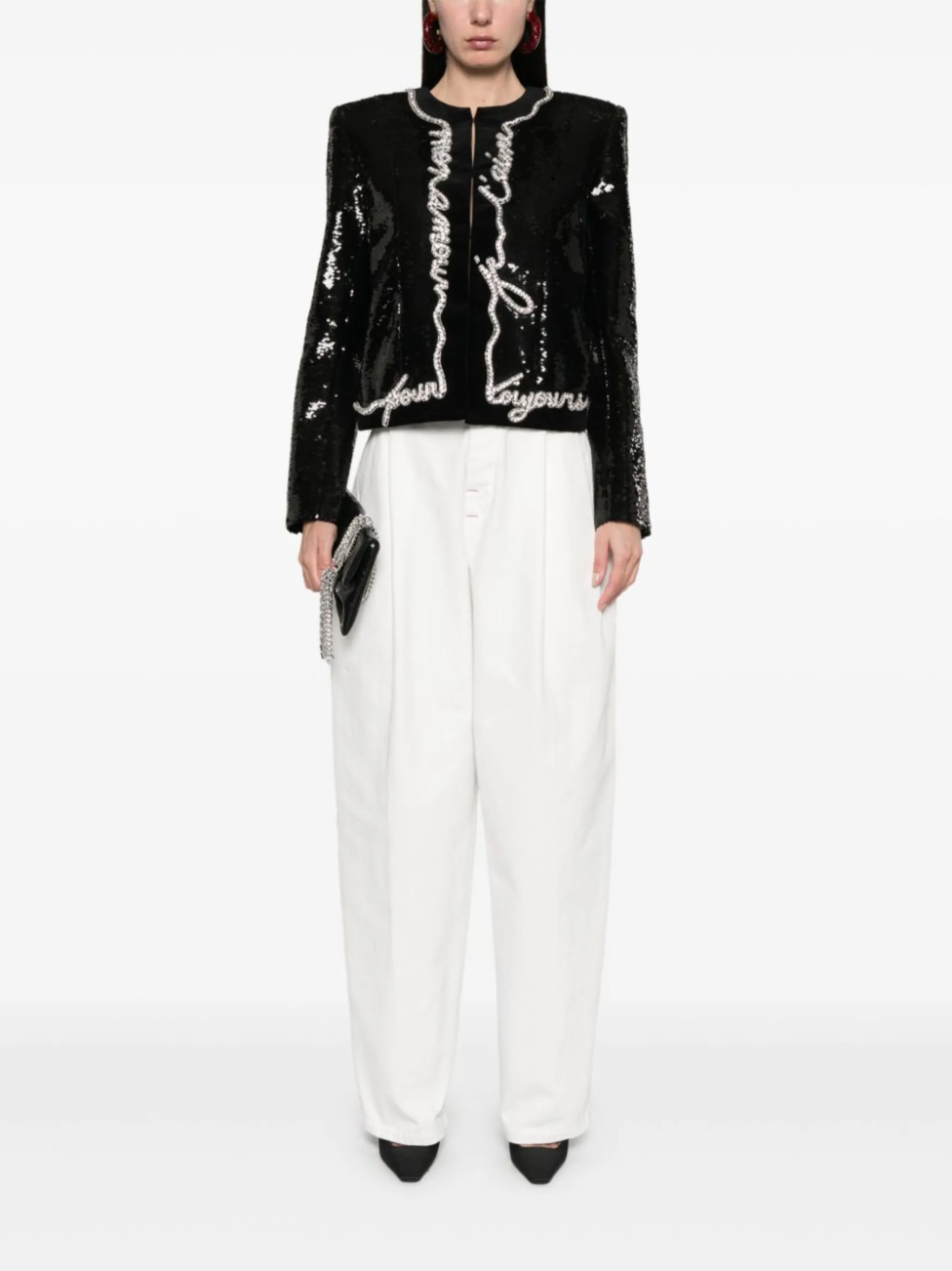Balmain Love Letter-print jacket | Eraldo.com US