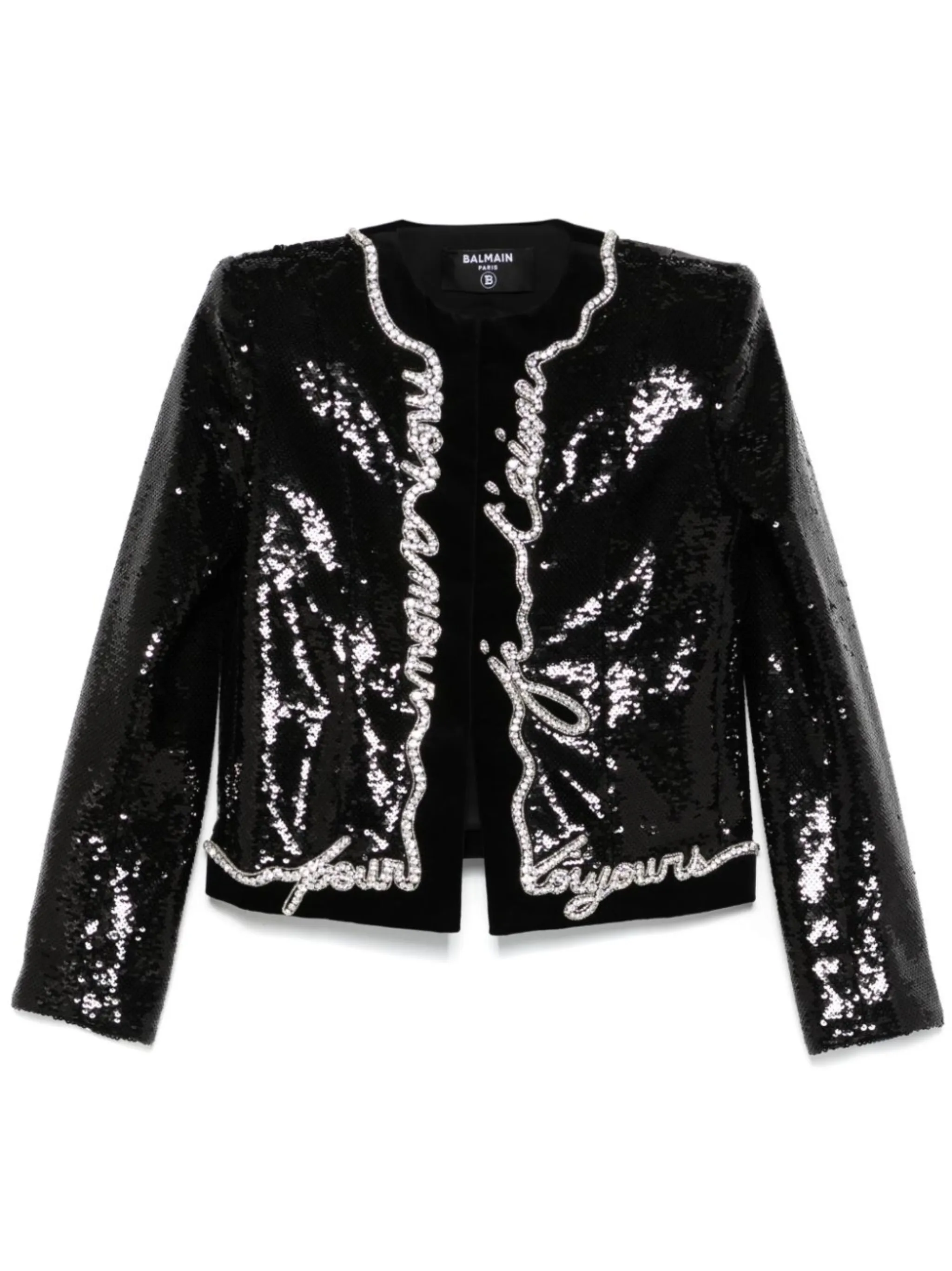 Balmain Love Letter-print jacket | Eraldo.com US