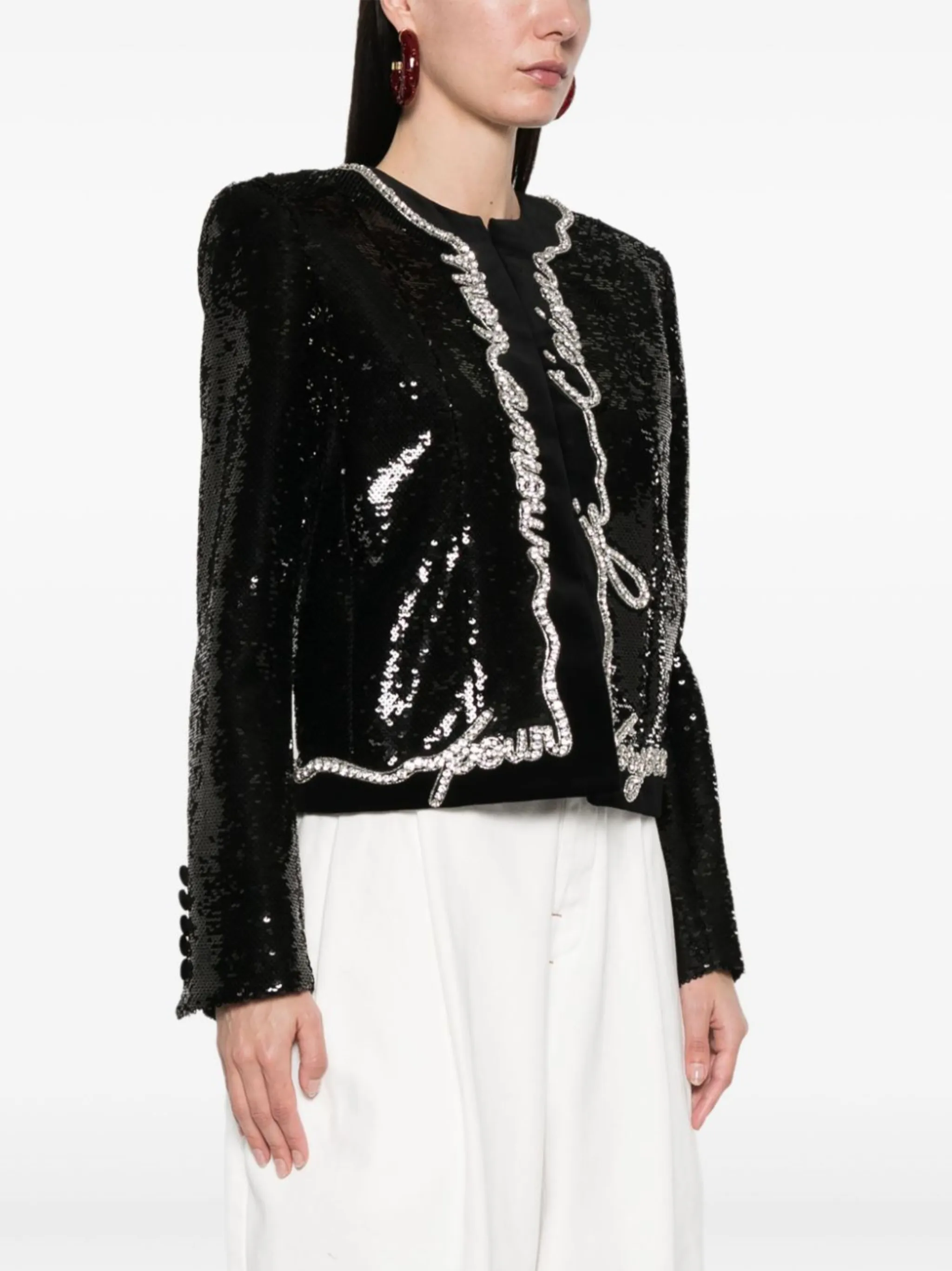 Balmain Love Letter-print jacket | Eraldo.com US
