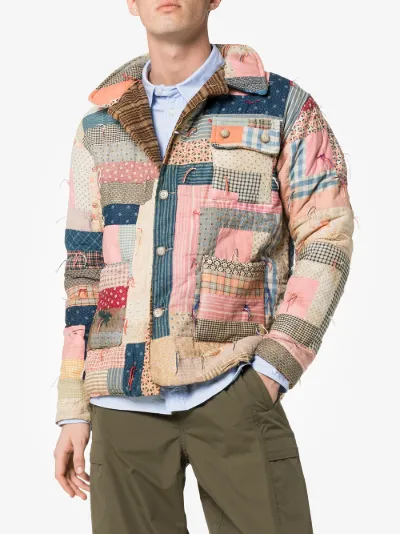 Bode Patchwork quilted cotton workwear jacket | Browns