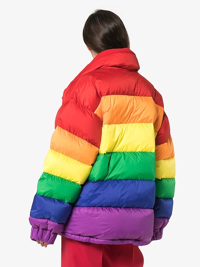 Burberry rainbow feather down puffer jacket | Browns