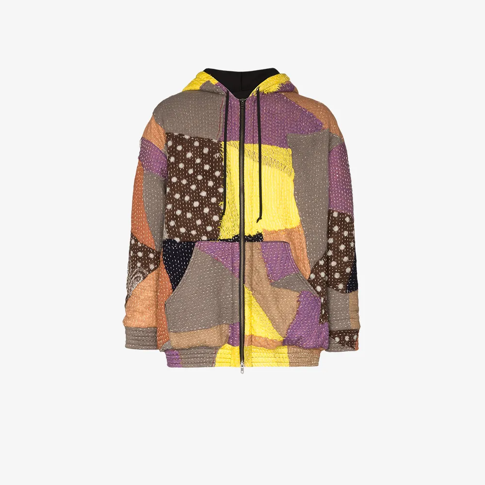 By Walid hayden embroidered patchwork hooded jacket | Browns