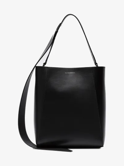Calvin Klein 205W39nyc buck stripe leather Bucket Bag | Browns