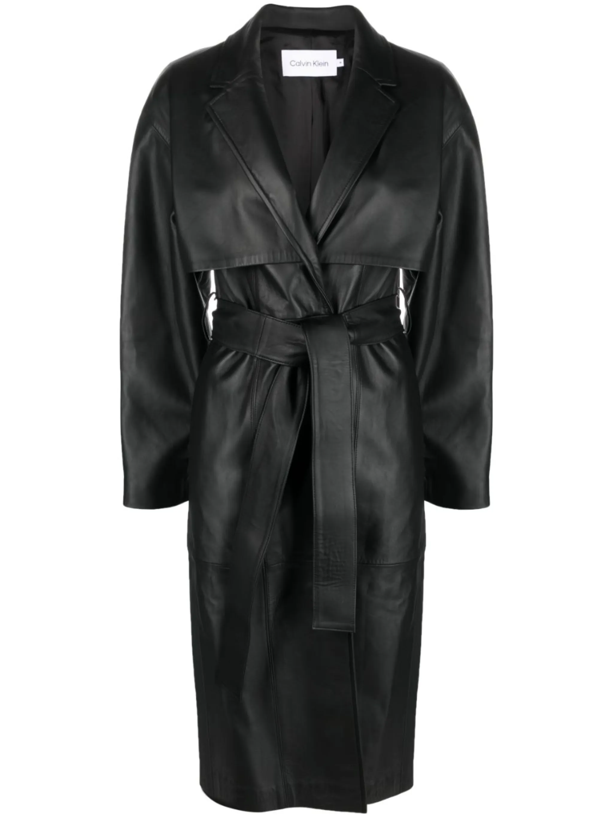 Calvin Klein belted leather trench coat Eraldo FR