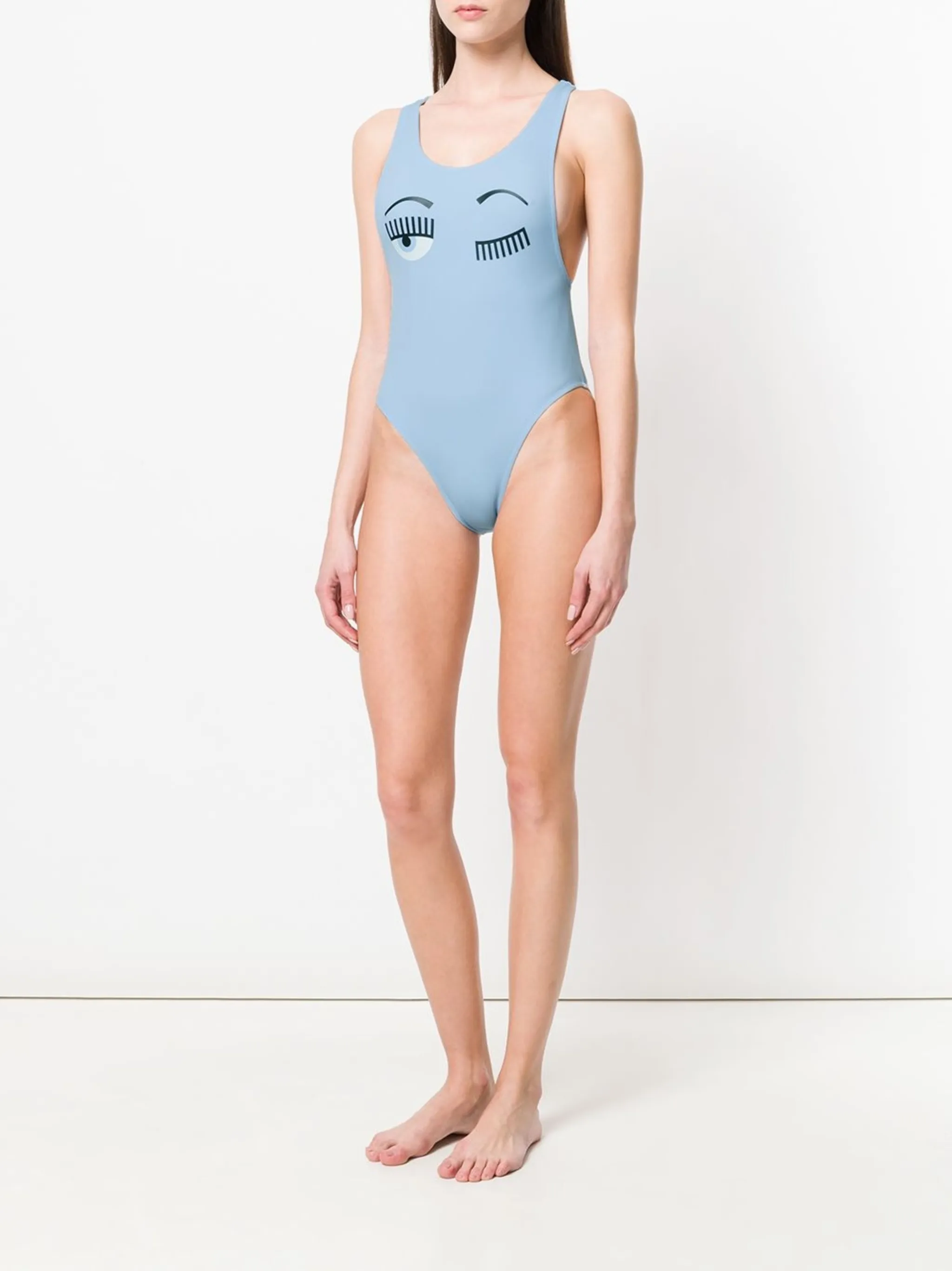 Flirting Eyes Print One Piece Chiara Ferragni