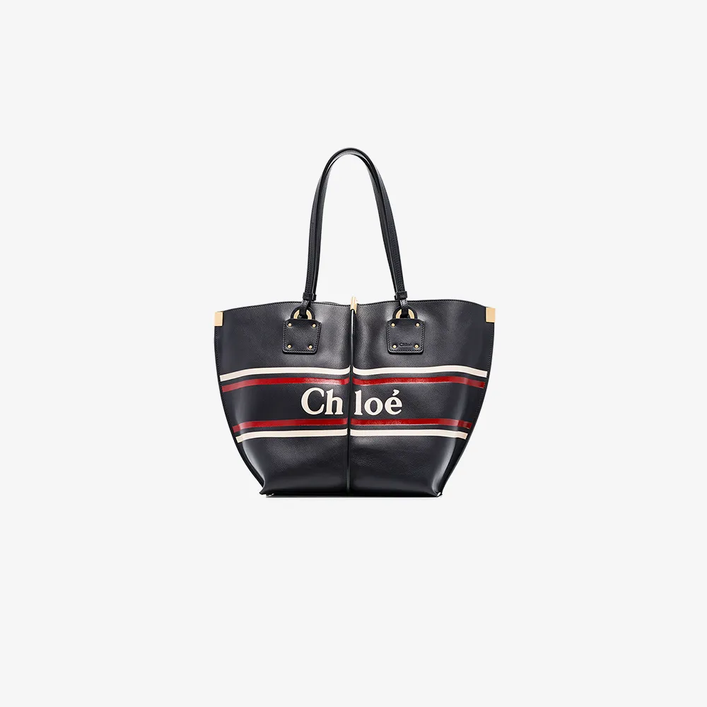 Chloé Logo Print Leather Tote Bag | Browns