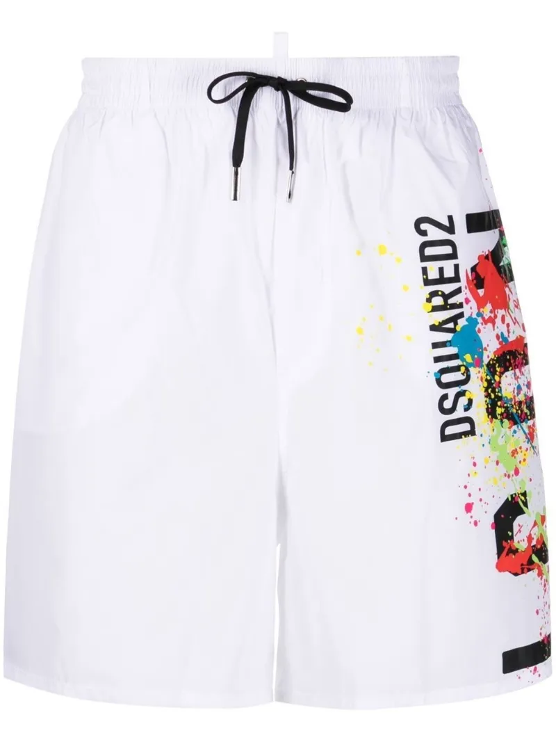 DSQUARED2 Icon paint-splatter print swim shorts | Eraldo.com KR