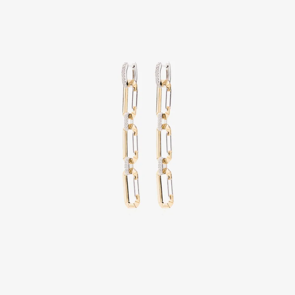 Eera 18K yellow gold Chiara diamond earrings | Browns