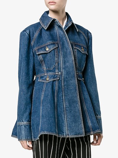 Ellery oversized flared denim jacket | Browns