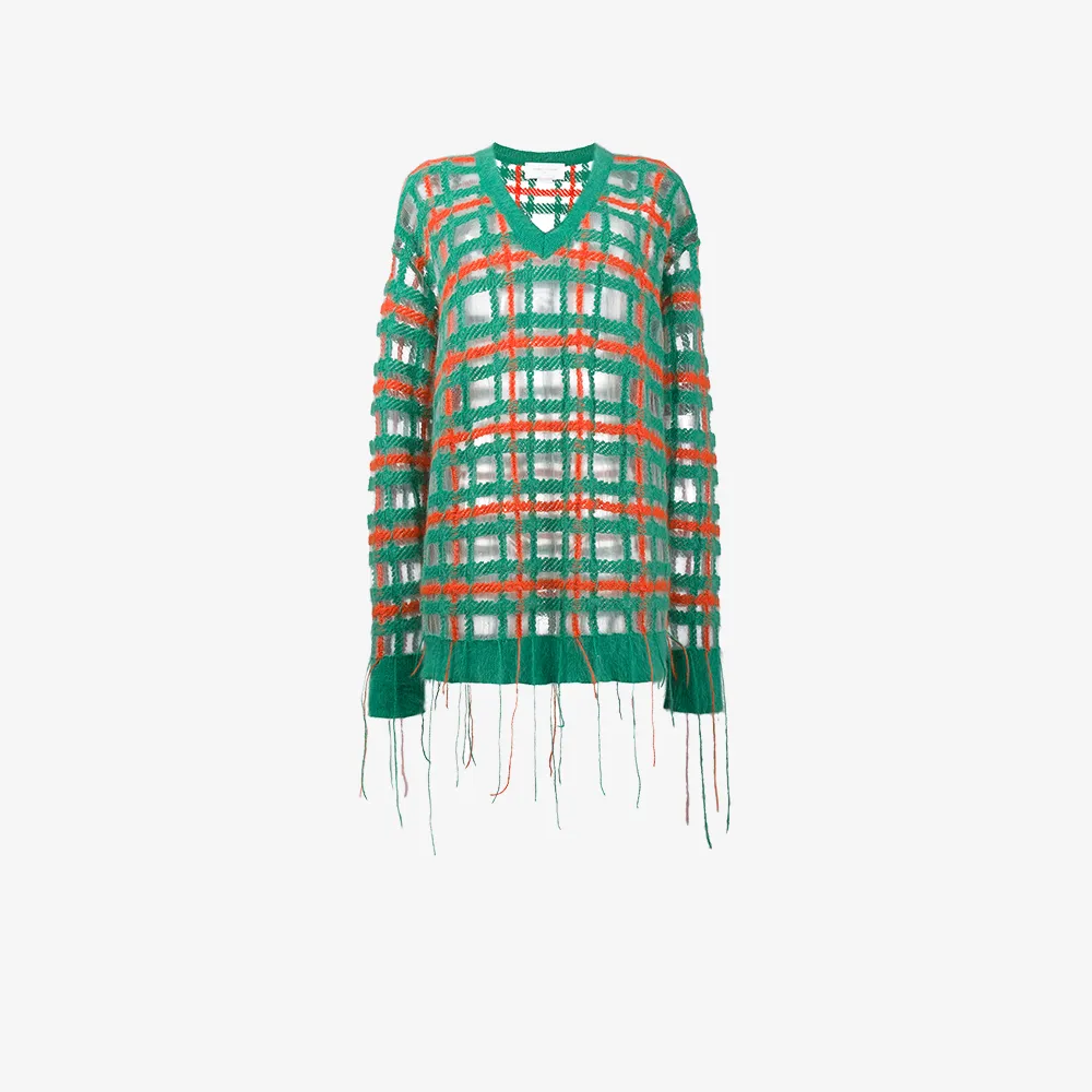 Esteban Cortazar checked V-neck jumper | Browns