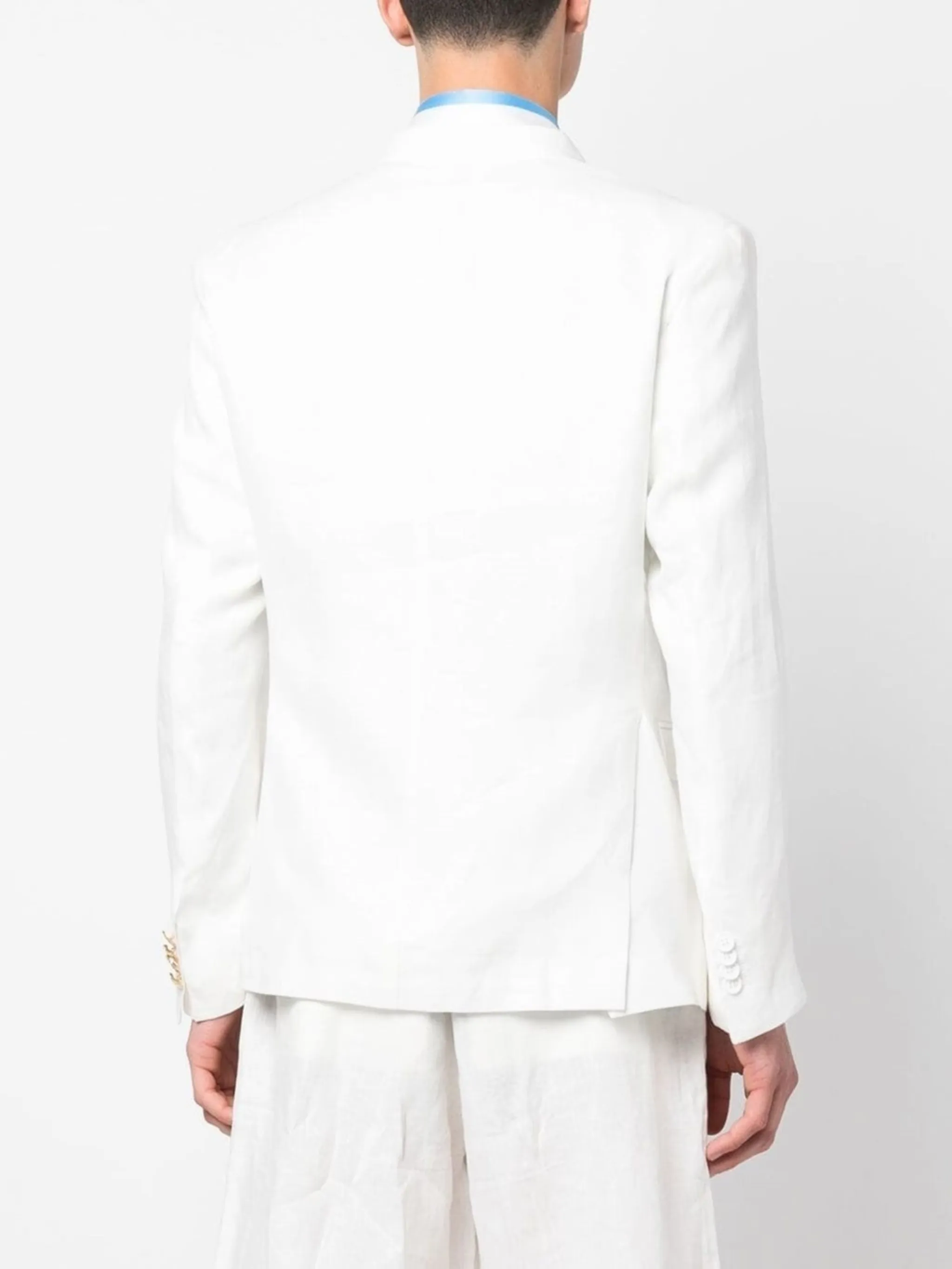 Family First logo-pin double-breasted blazer | Eraldo.com US