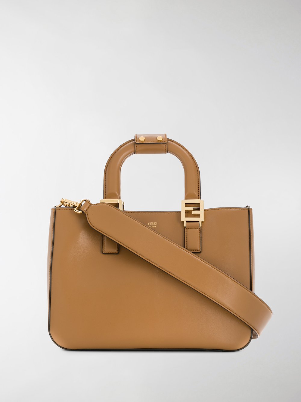Fendi small FF tote bag brown | MODES